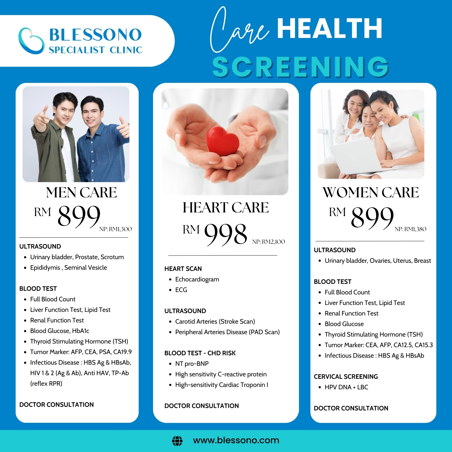 Top Health Screening Packages And Promotions | Blessono Specialist Clinic