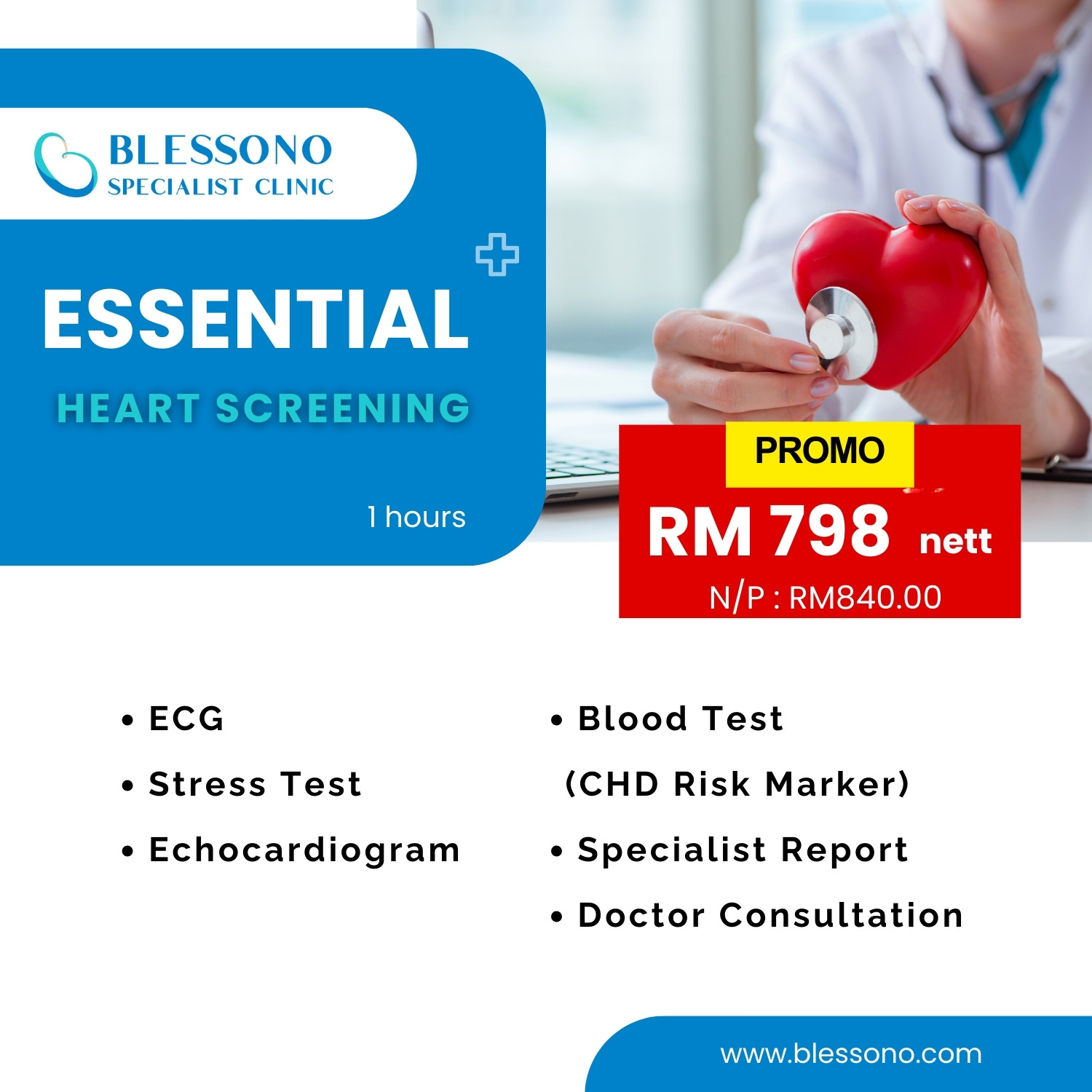 Blessono Specialist Clinic | Top Heart Screening Centre Malaysia